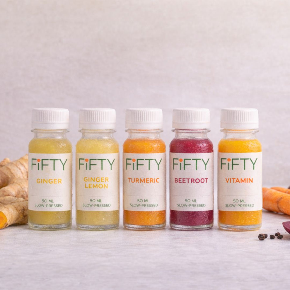 FIFTY Starter Pack - Try All 5 Daily Boost Shots – Dindins